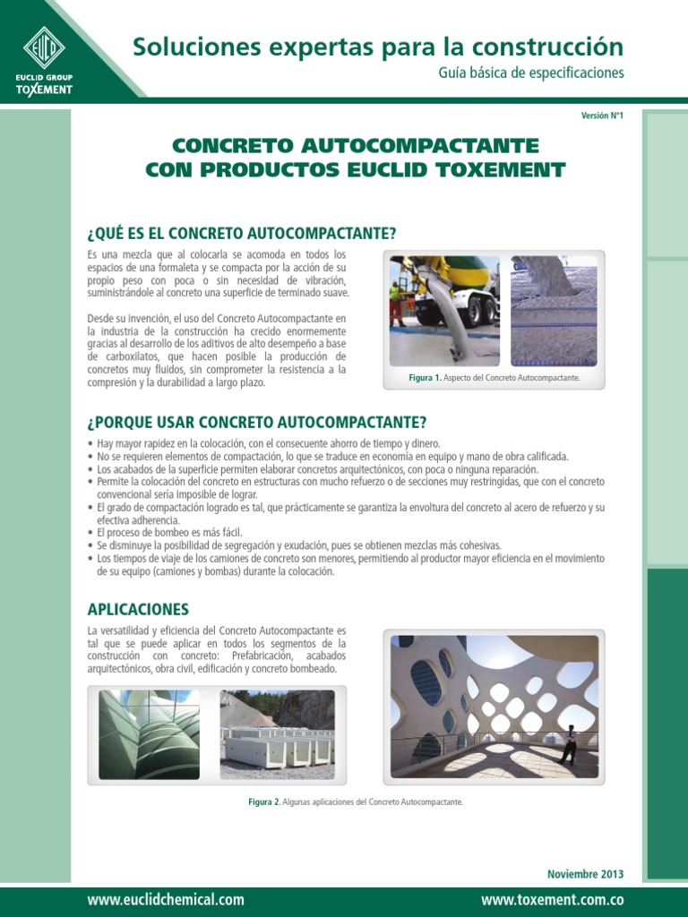 Concreto Autocompactante TXT | PDF | Hormigón | Calidad (comercial)