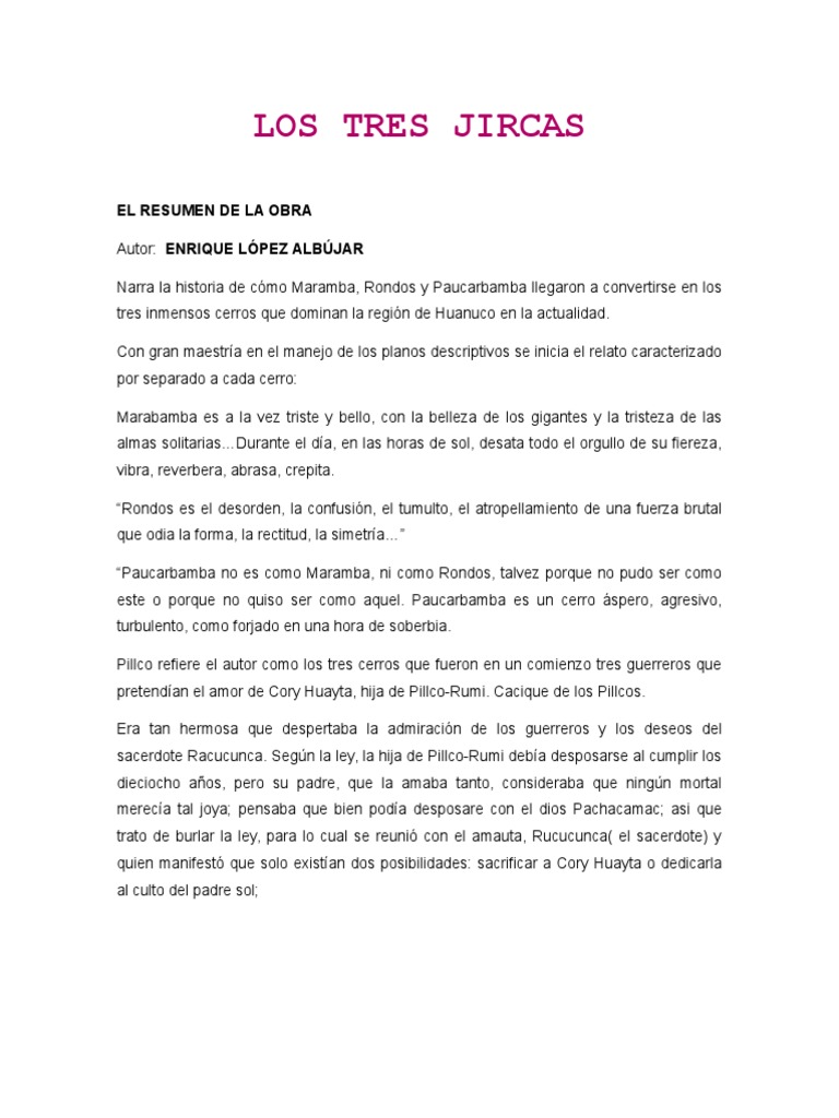 Los Tres Jircas | PDF