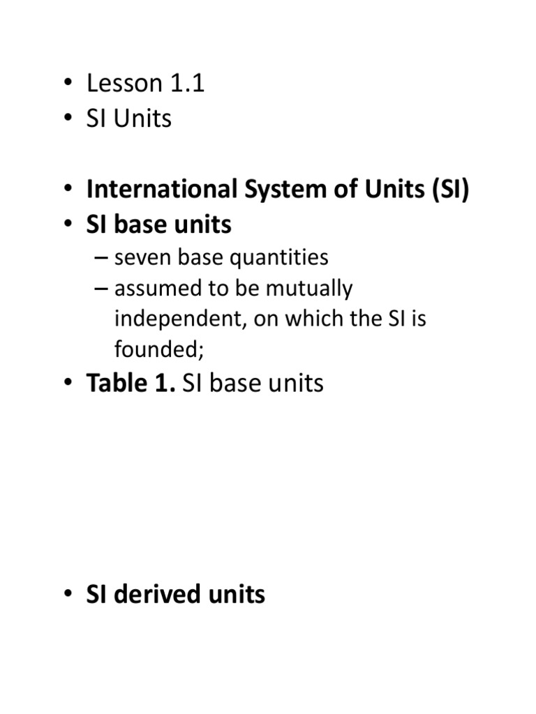 Understanding SI Units and Their History | PDF