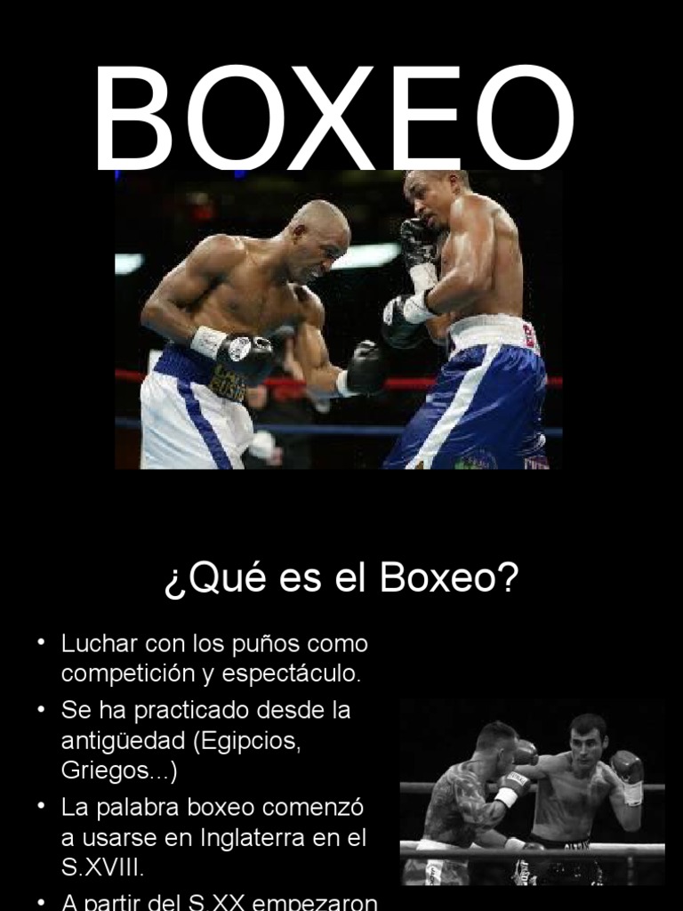 Presentación Boxeo | PDF | Boxeadores | Deportes de combate