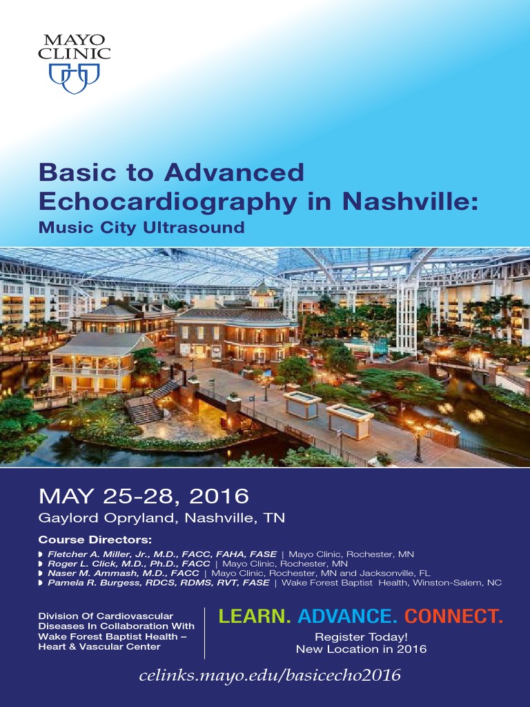 Mayo Clinic Echocardiography Course 2016 | PDF | Echocardiography | Heart