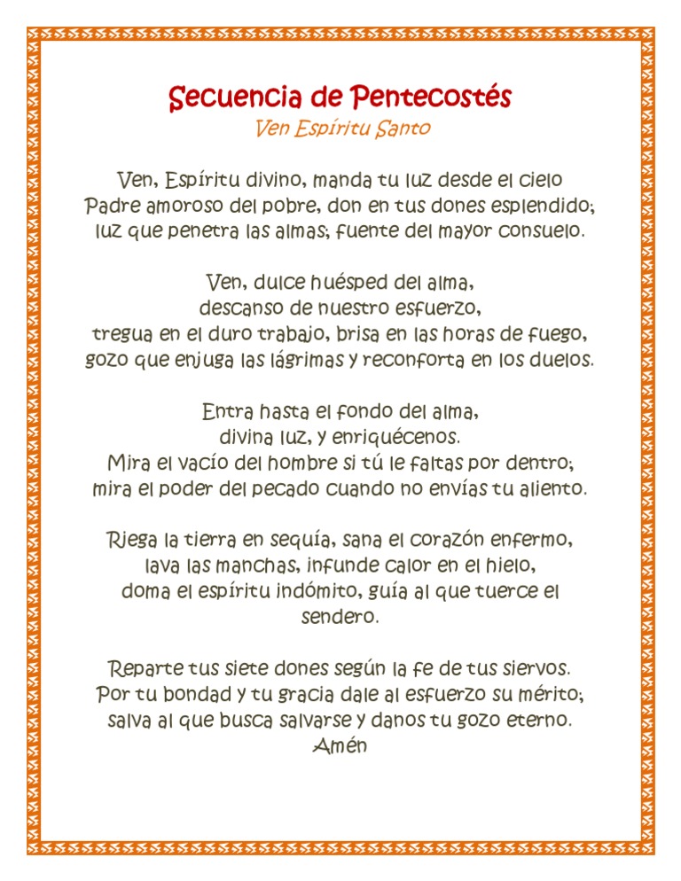 Secuencia de Pentecostés | PDF