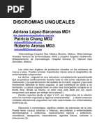 Guía sobre Cromoniquia y Alteraciones Ungueales | PDF | Clavo (anatomía ...