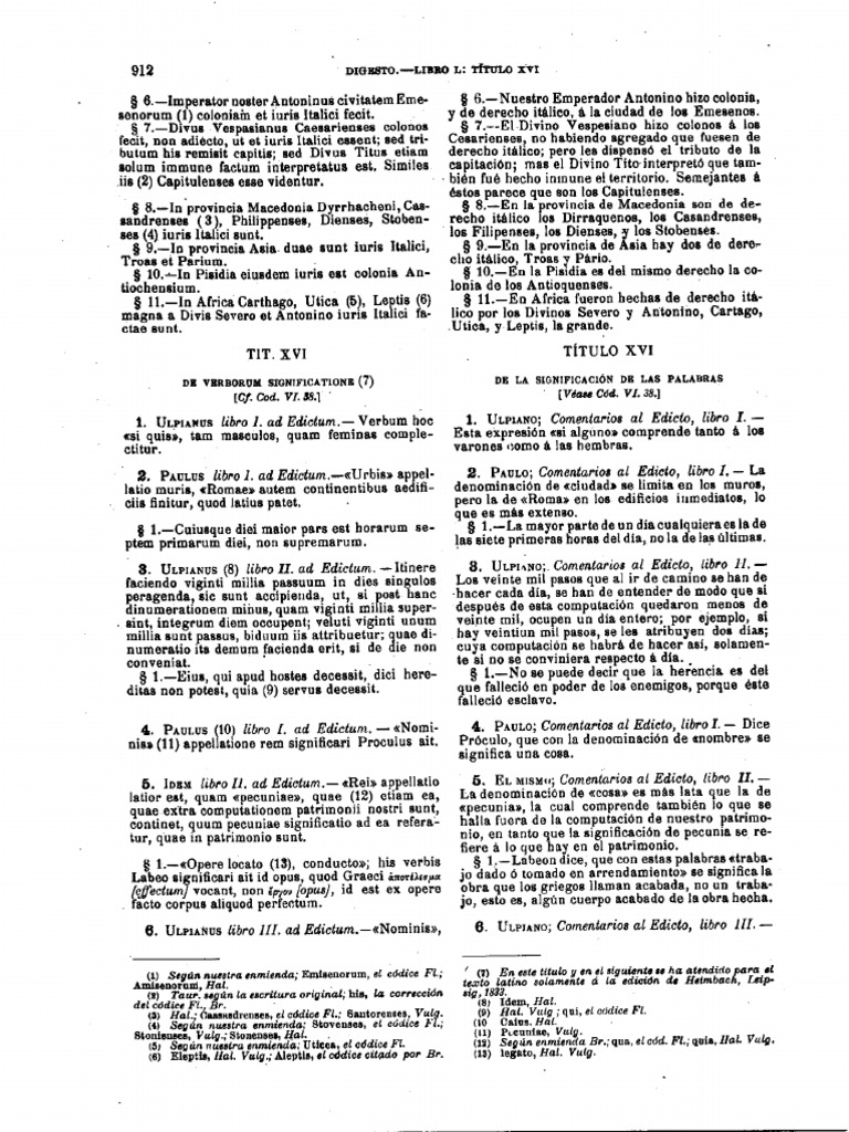 Digesto 50 Justiniano | PDF