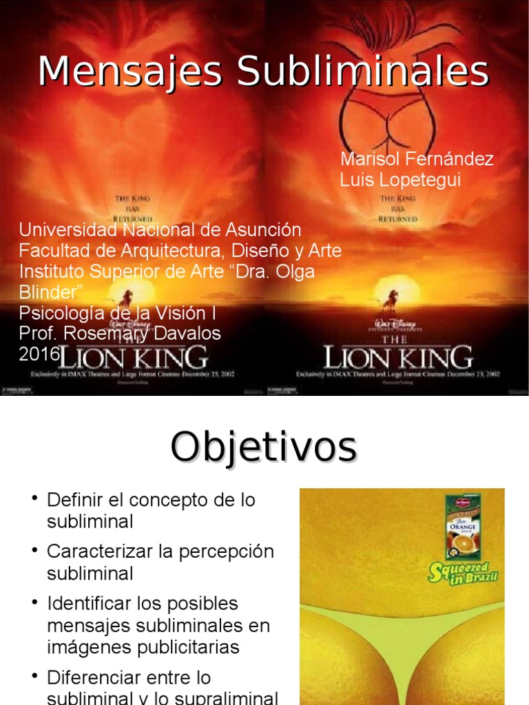 Mensajes Subliminales (Webquest) | Percepción | Imagen | Prueba ...