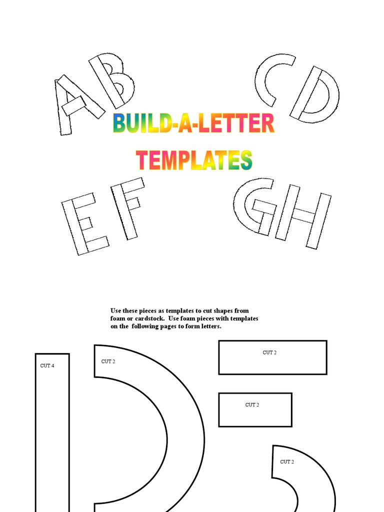 Letter Building Templates for Kids | PDF
