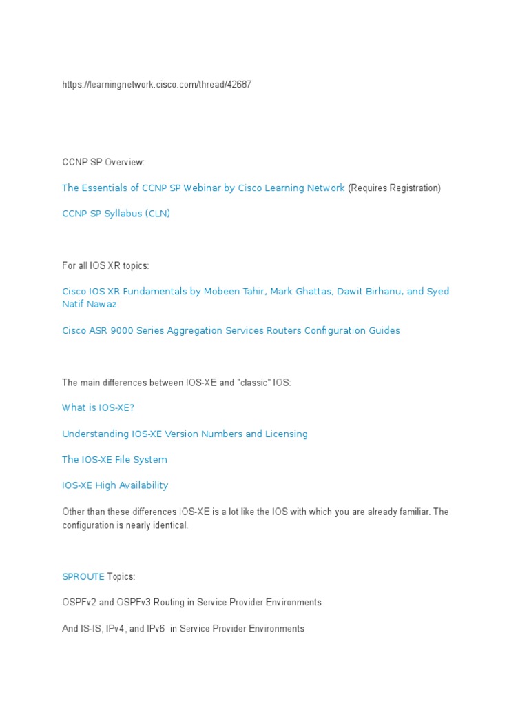 CCNP - SP Resource | PDF | Virtual Private Network | Multiprotocol ...