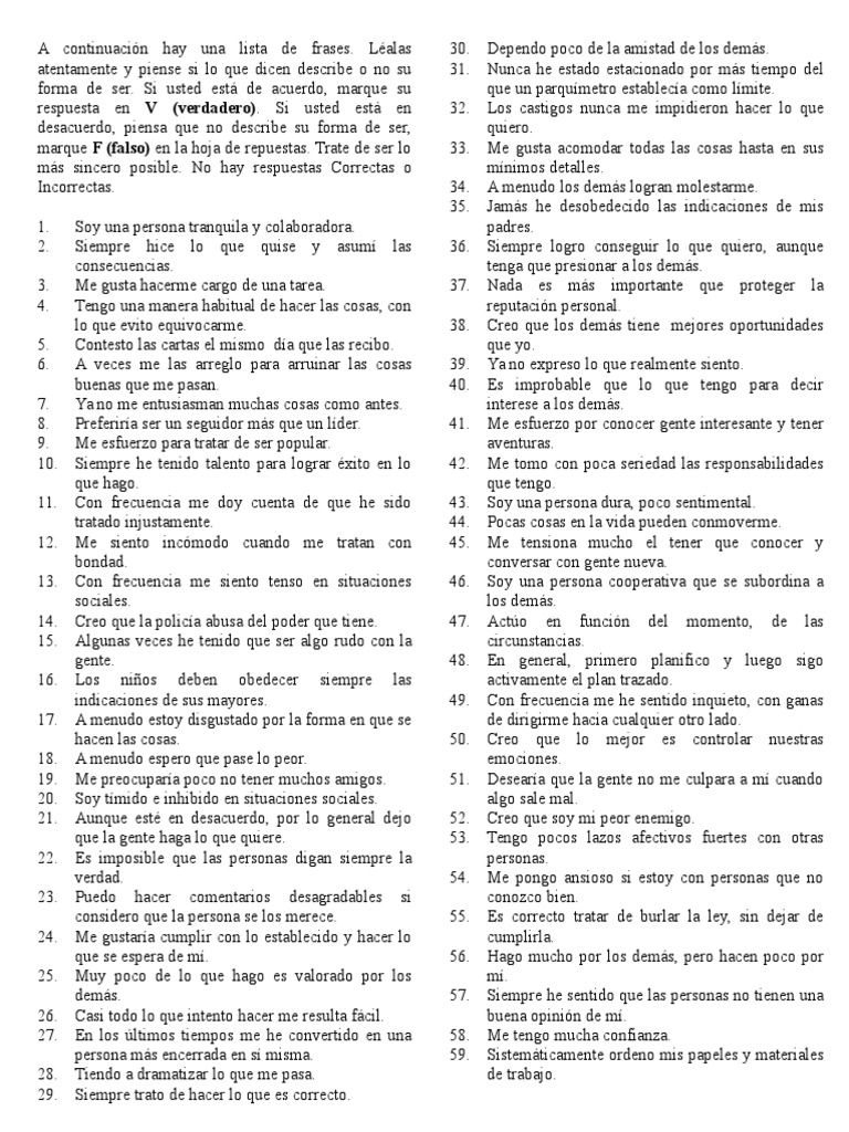 Cuadernillo de Preguntas MIPS | PDF | Toma de decisiones | Cognición