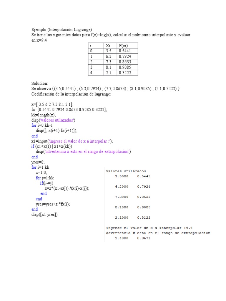 Matlab Interpolacion Trabajo