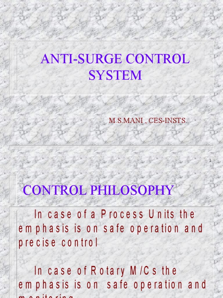 Anti Surge Control | PDF | Valve | Gas Compressor