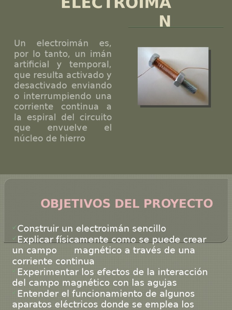 Electroiman Exposicion | PDF | Magnetismo | Corriente eléctrica