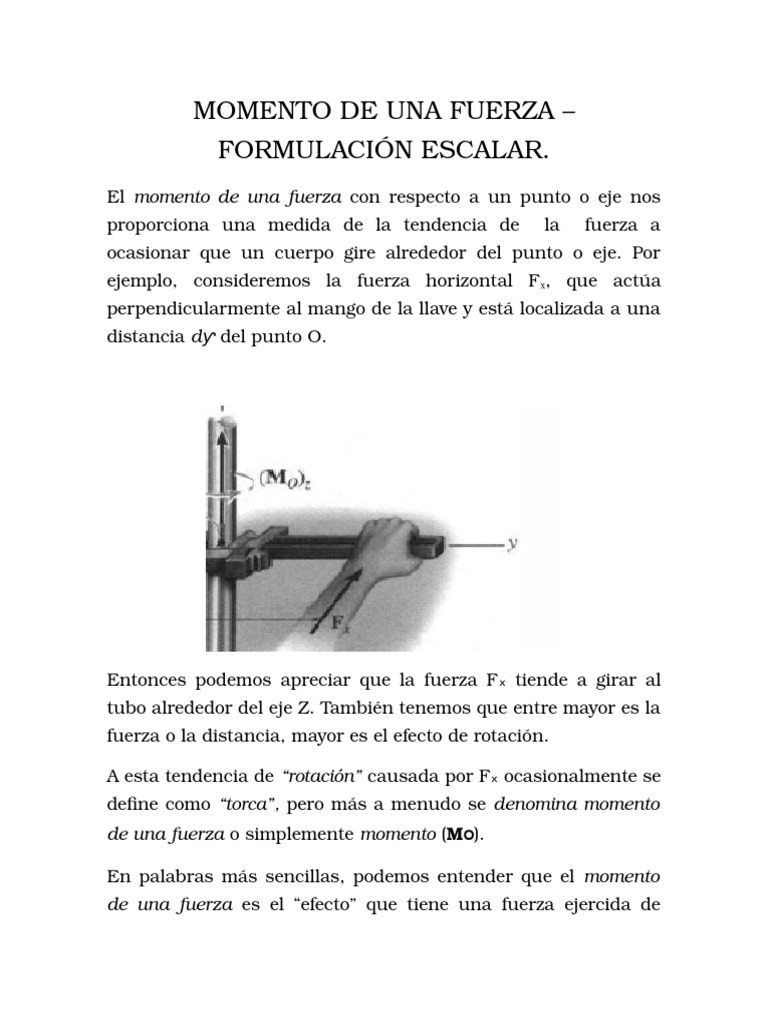 Momento de Una Fuerza | Vector Euclidiano | Rotación