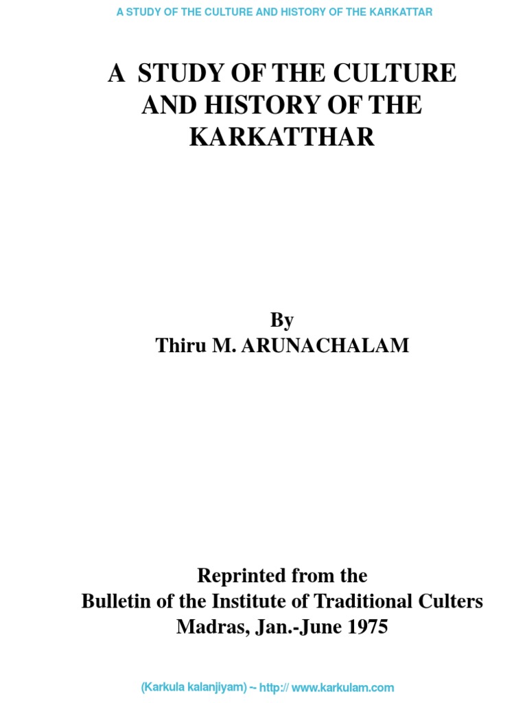 Culture and History of Karkathar Community | PDF | Religion And Belief