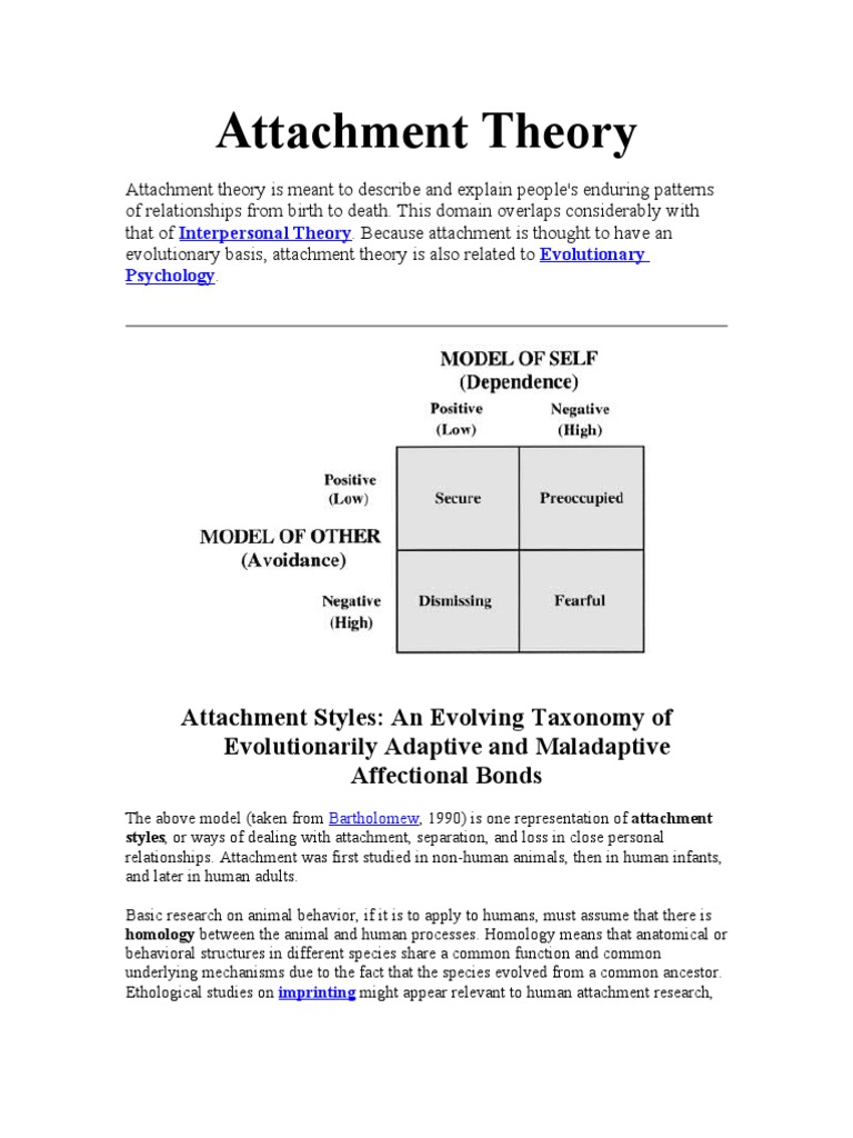 Attachment Theory | PDF | Attachment Theory | Human