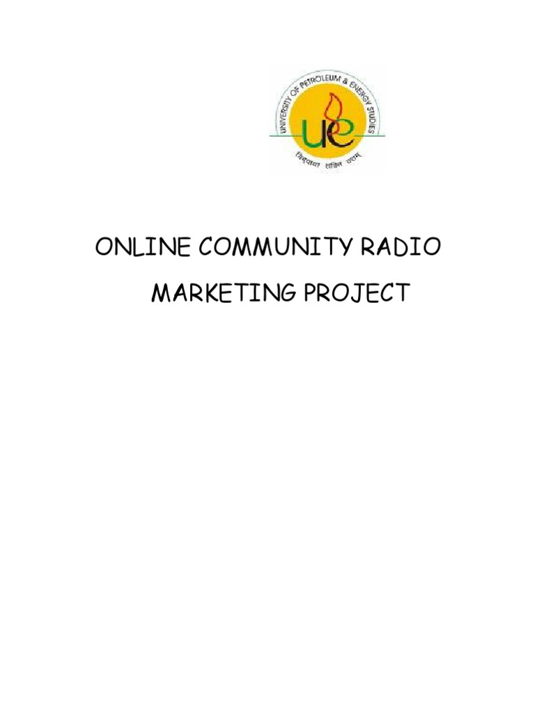Online Community Radio Marketing Project | PDF | Streaming Media | Mass ...