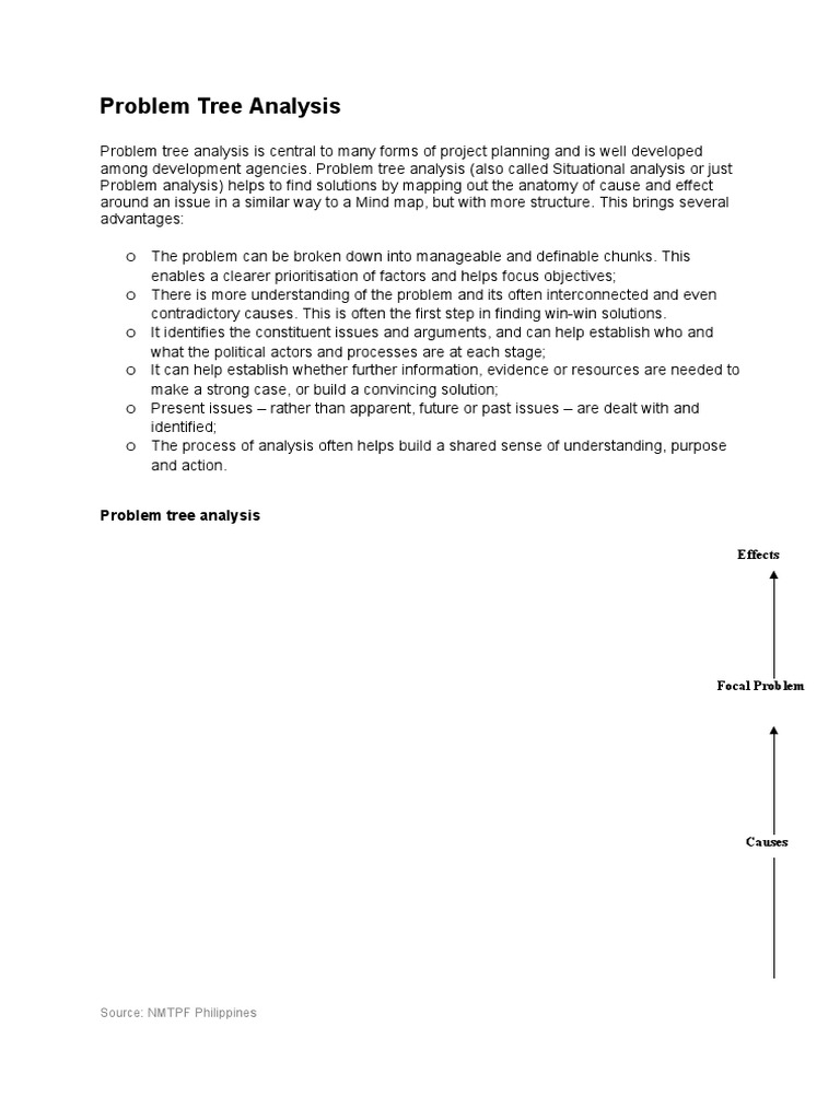 Problem Tree Analysis | PDF | Causality | Mind
