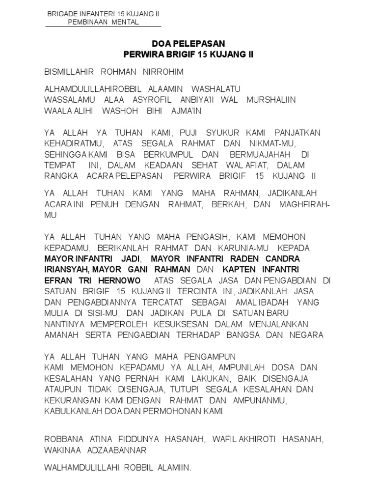 Doa Pelepasan | PDF | Agama & Spiritualitas