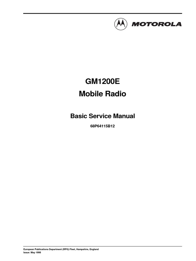 GM 1200 BSM | PDF | Electrical Connector | Very High Frequency