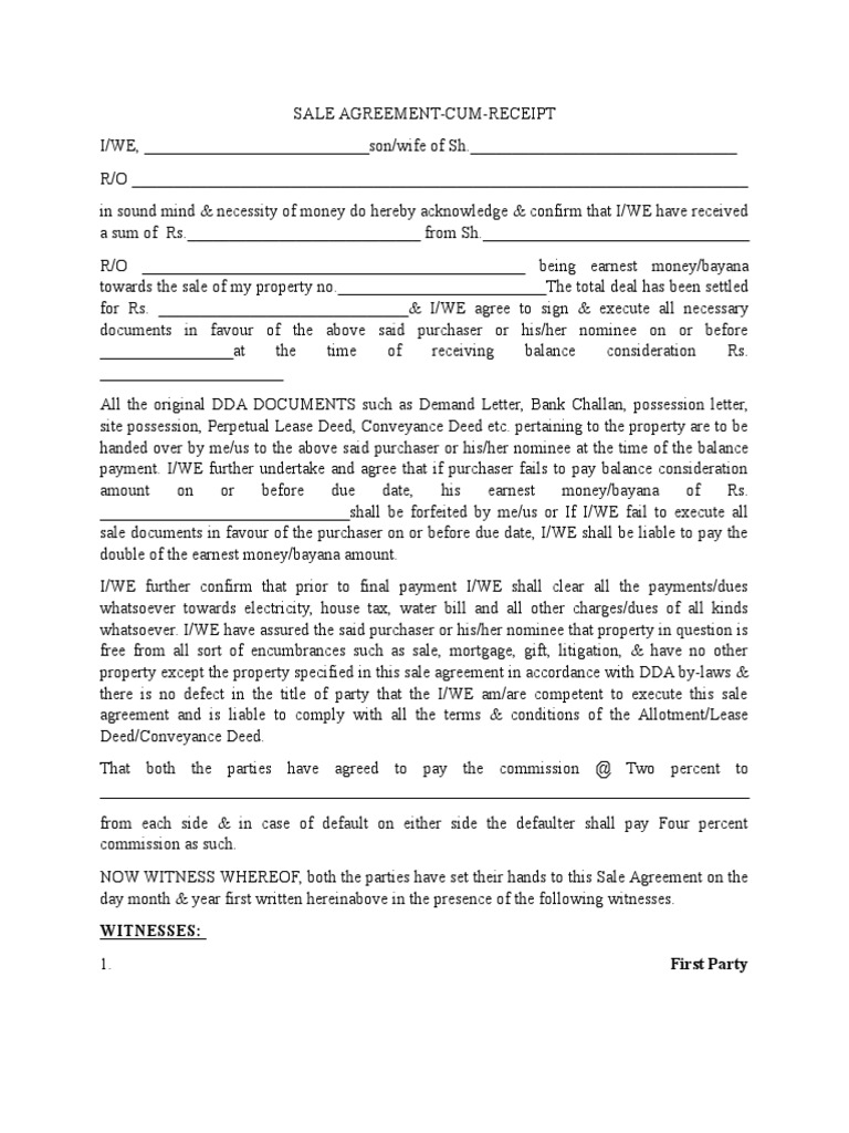 Bayana Agreement | PDF