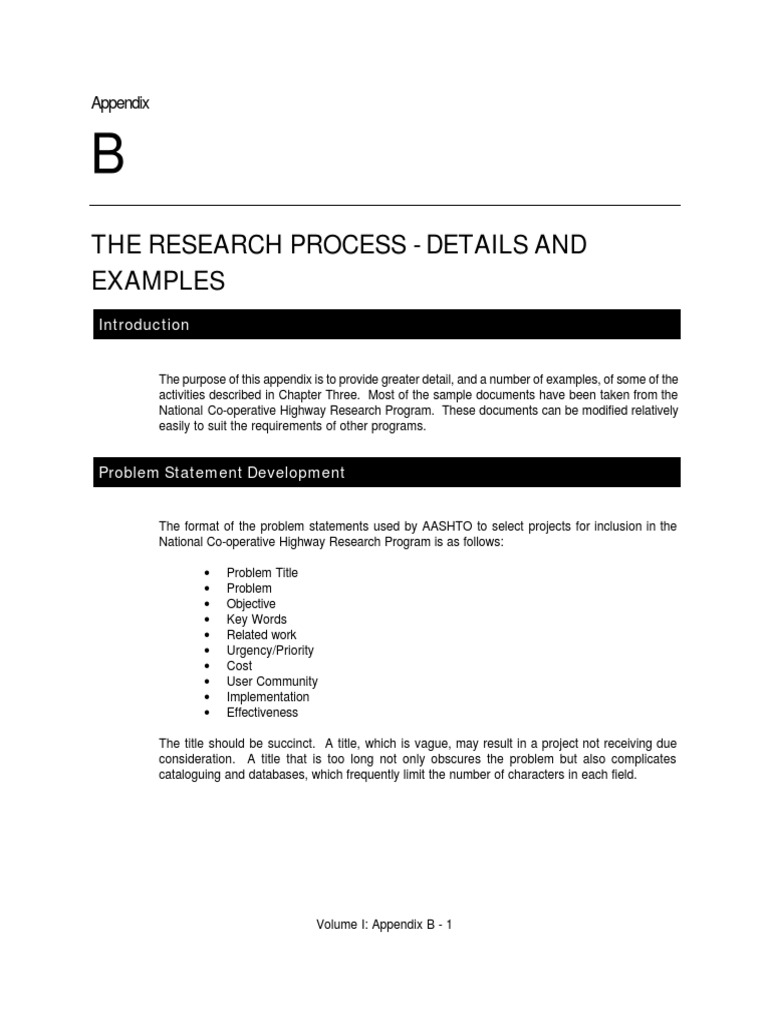 The Research Process - Details and Examples: Appendix | PDF | Cost ...