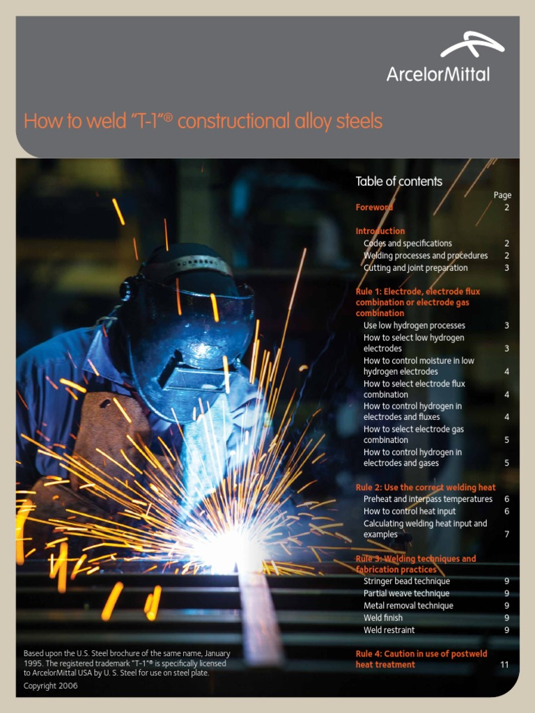 How To Weld "T-1" Constructional Alloy Steels: Foreword | PDF