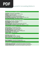 Cheat Sheet For Financial Accounting | PDF | Revenue | Dividend