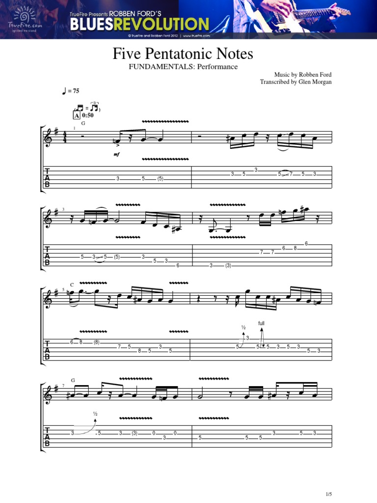Penatonic Scale in G Solo RObben Ford | PDF