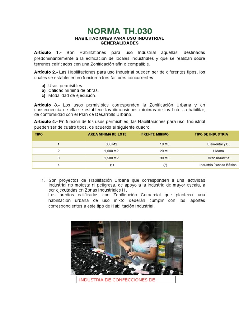 Norma TH | PDF | Degradación ambiental | Industrias