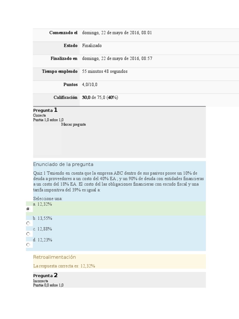 Evaluación de Finanzas Corporativas | PDF | Compartir (Finanzas) | Dinero