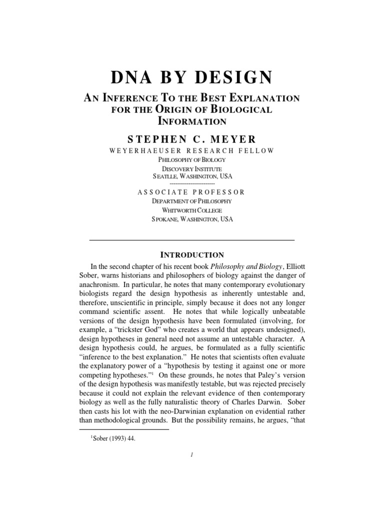 DNA by Design | PDF | Abiogenesis | Dna