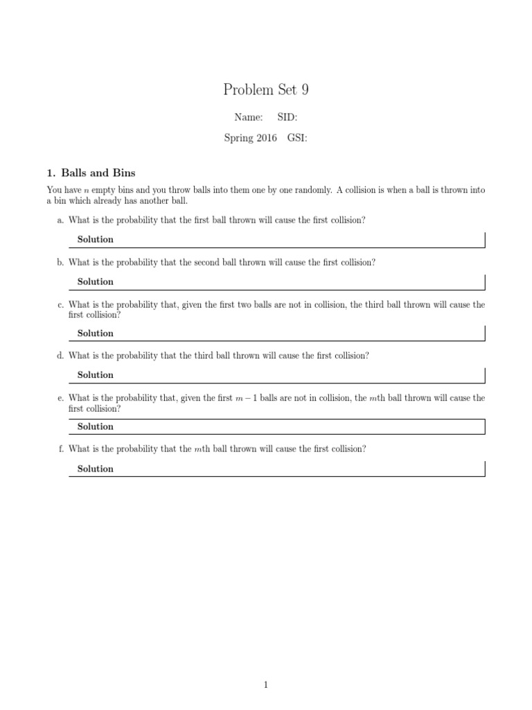 Probability Problems and Solutions | PDF | Probability | Probability Theory