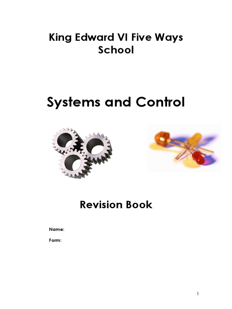 Systems and Control Revision Guide | PDF | Lever | Gear