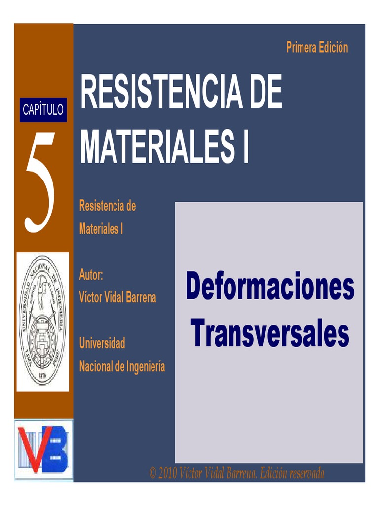 Cap 05 Deformaciones Transversales PDF | PDF | Deformación (ingeniería ...