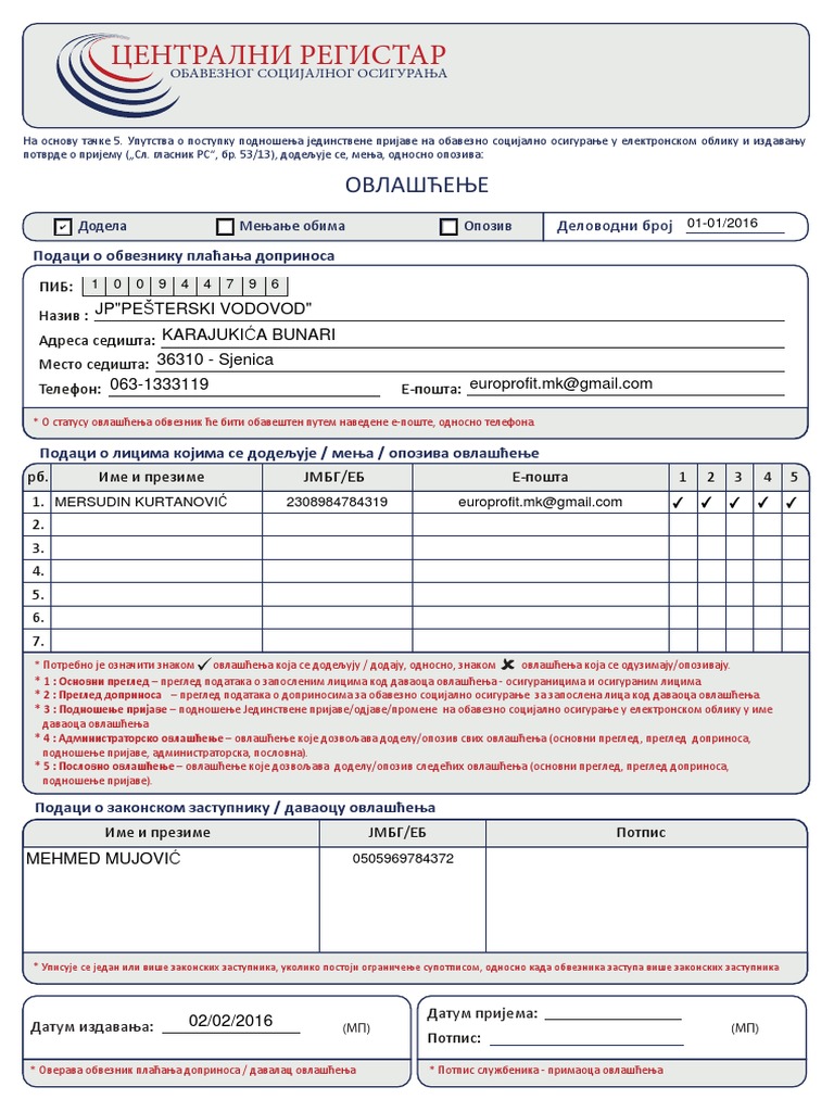 Ovlascenje Croso | PDF