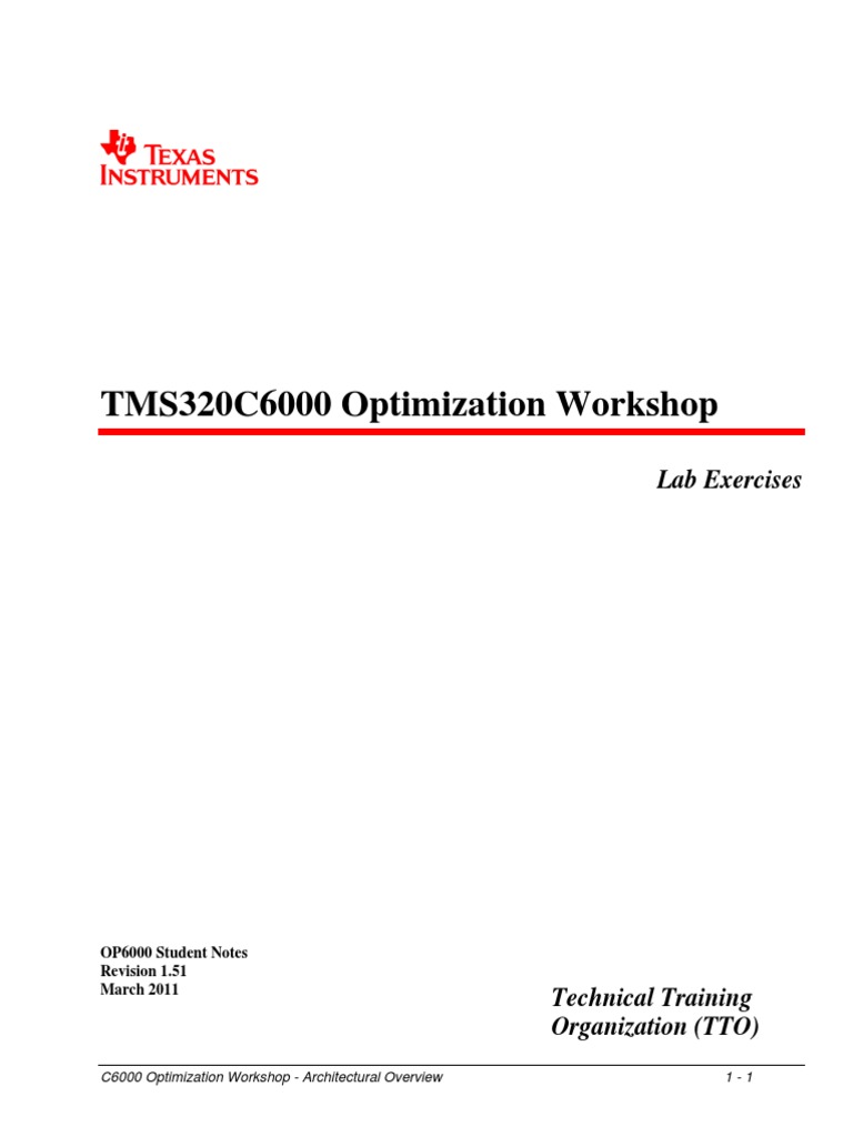 c6000 Lab Guide | PDF | Program Optimization | Keyboard Shortcut