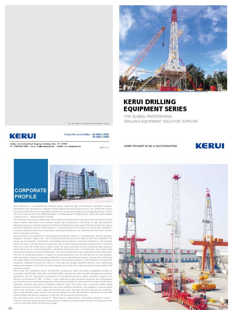 Kerui XJ650 Rig Workover | PDF | Natural Gas | Drilling Rig