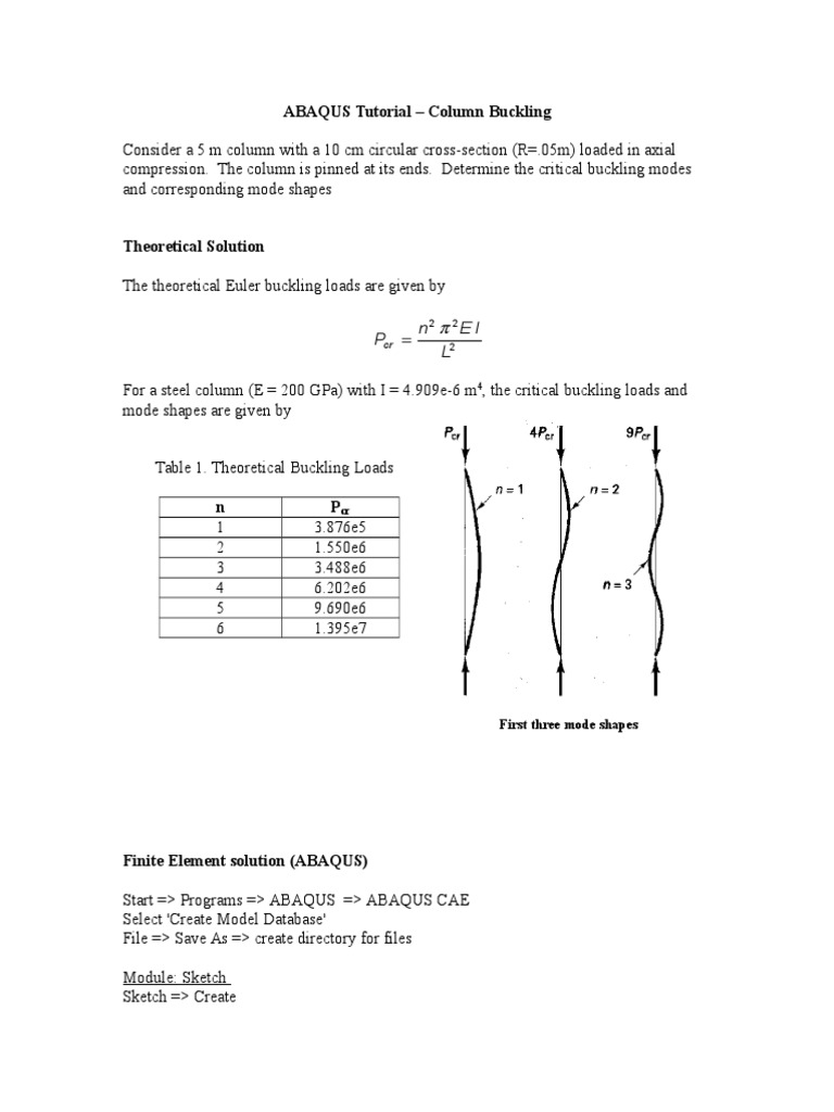 Column Buckling | PDF | Buckling | Column