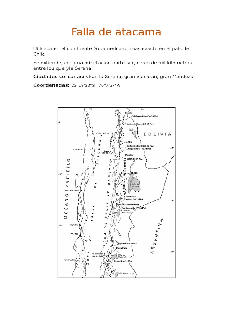 Falla de Atacama | PDF | Andes | Cretáceo