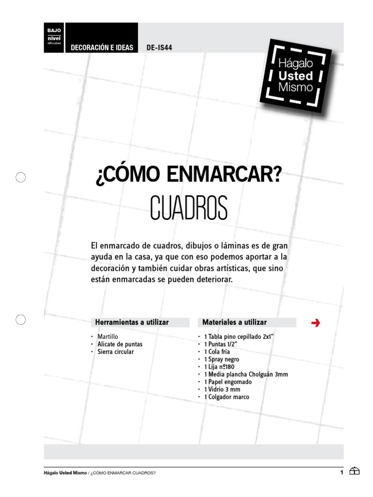 Cómo enmarcar cuadros fácilmente | PDF | Pinturas | Papel