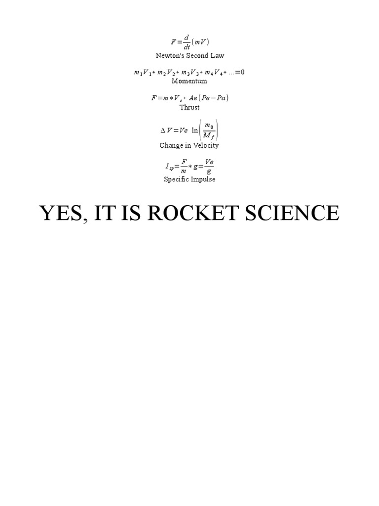 Rocket Science - Odt | PDF