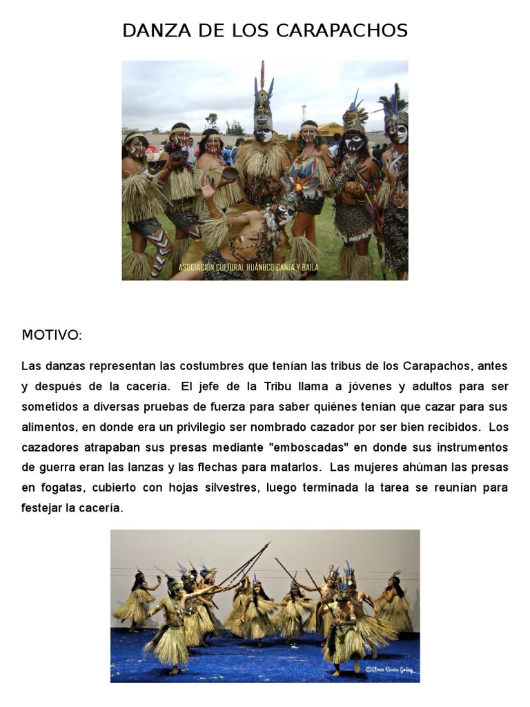 Danza de los Carapachos: Tradición y Vestimenta | PDF | Caza