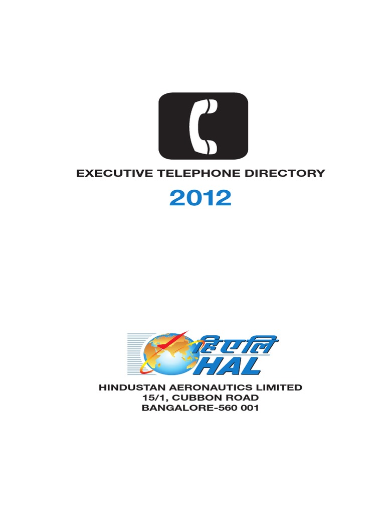 HAL Executive Telephone Directory 2012 | PDF | Aviation | Aerospace