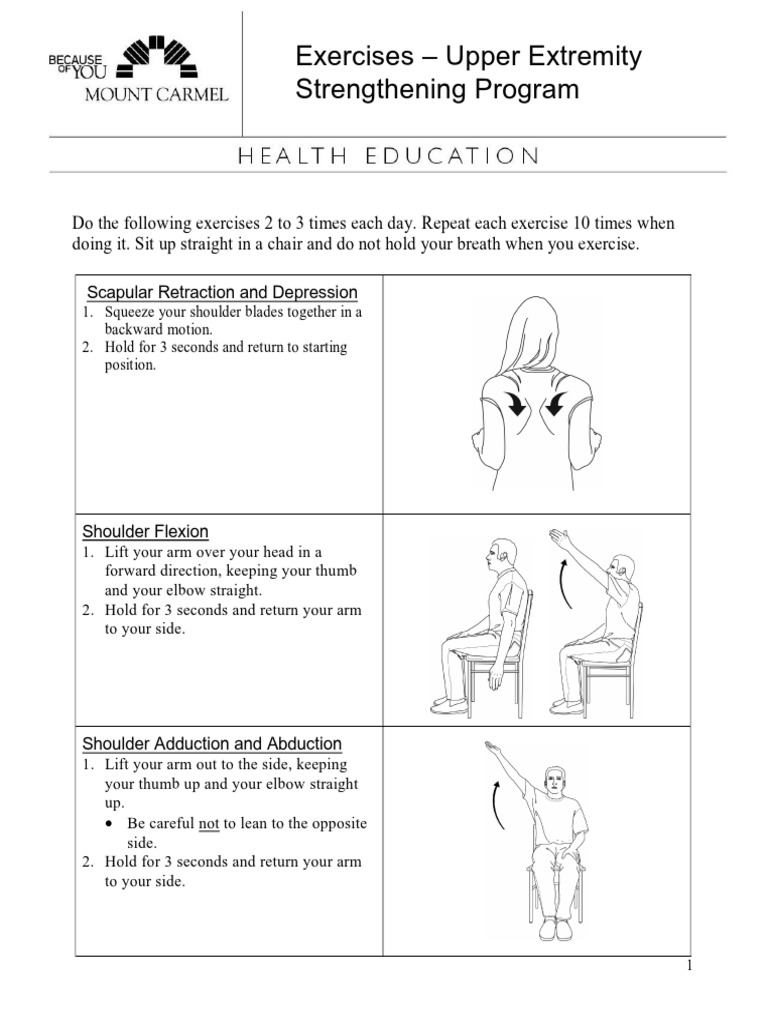 Exercises UpperExtremityStrengtheningProgram | Download Free PDF ...