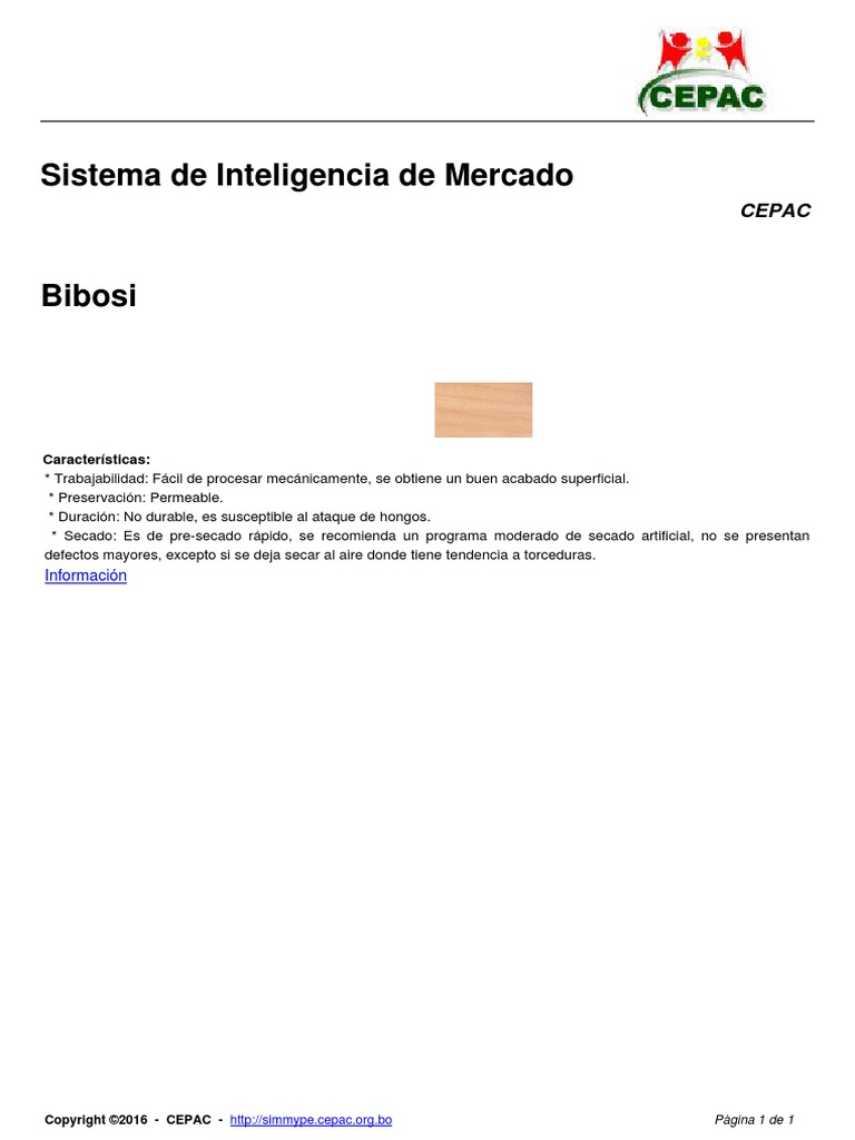 Descripcion Madera Bibosi | PDF