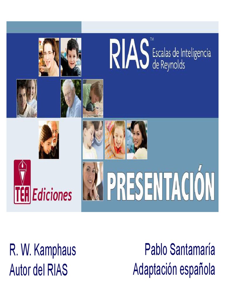 Descripción Escalas de Inteligencia de Reynolds (RIAS) PDF | PDF ...