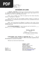 Affidavit of Lost Check | PDF