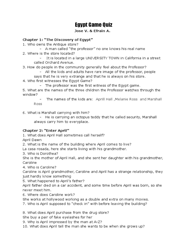 Egyptgame | PDF | Trick Or Treating | Ancient Egypt