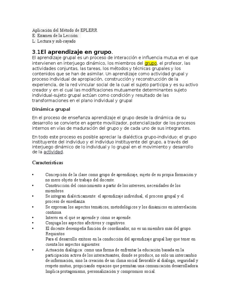 Método de Eplerr Sonia | PDF | Lectura (proceso) | Aprendizaje