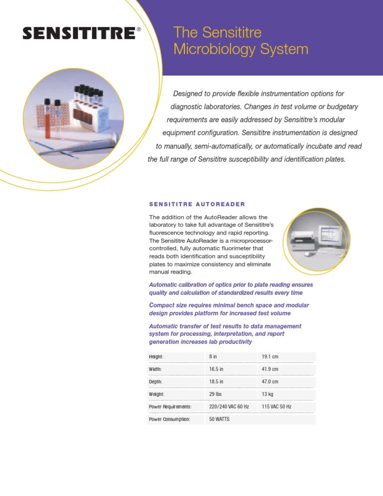 Sensititre Microbiology System Overview | PDF | Instrumentation