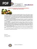 Narrative Report On School Based Feeding Program | PDF | Food And Drink ...